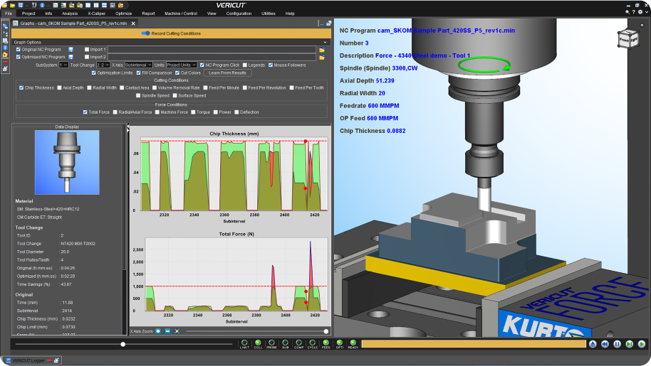 Vericut Force - CNC Optimization Software - Vericut USA